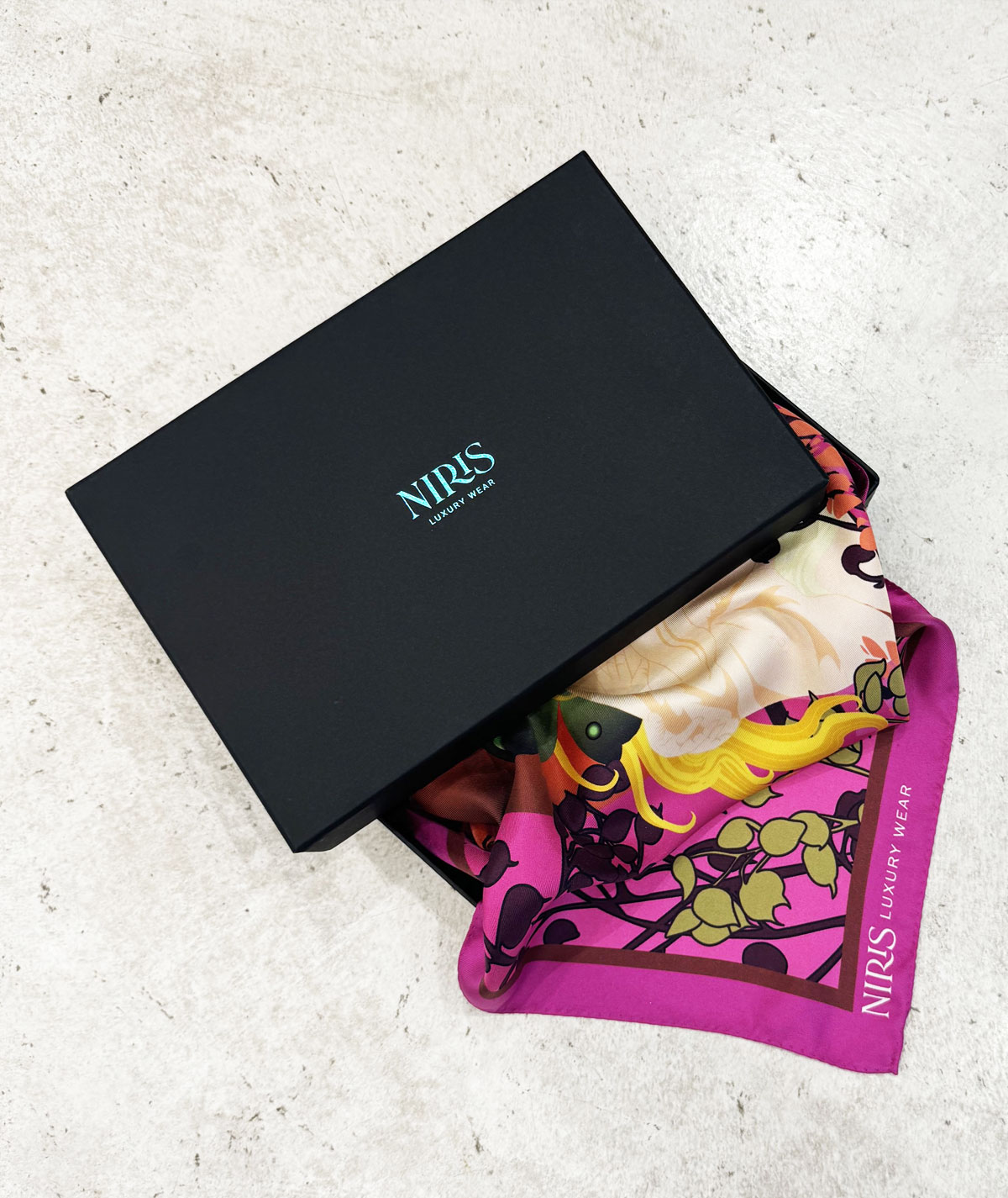 Eros and Psyche Silk Scarf - Niris Luxury Wear